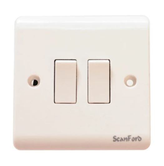 Scanford 2 Gang switches 10AX B304 - Newzon Digital