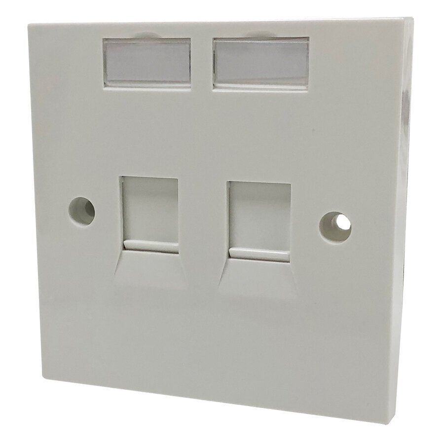 APKR Data Points Faceplate 2 Port White - Newzon Digital